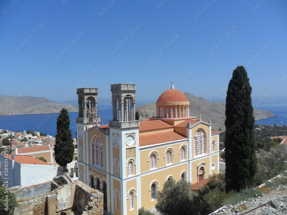 Sailing between the greek islands of Samos, Patmos, Lipsi, Leros ...