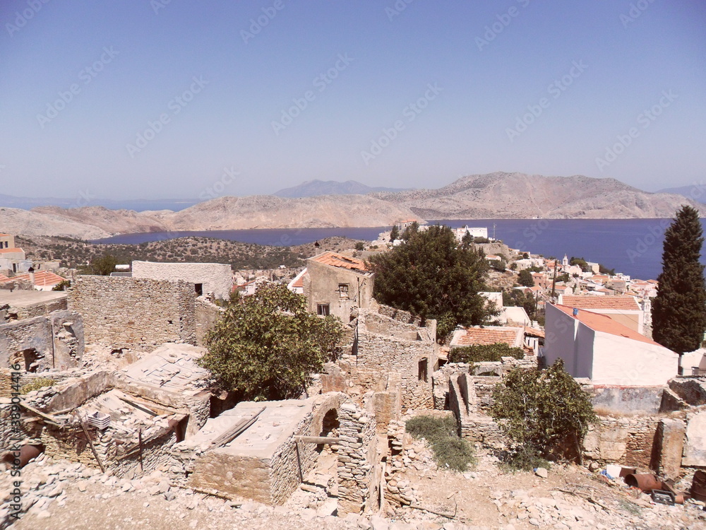 Sailing between the greek islands of Samos, Patmos, Lipsi, Leros ...