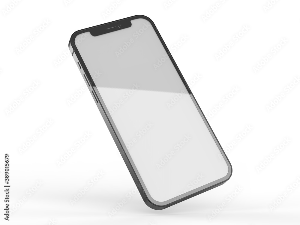 Blank white bezel less smart phone screen for for digital design ...