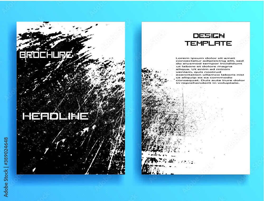 Grunge Black and White Distress Texture . Vector Illustration. Set of ...