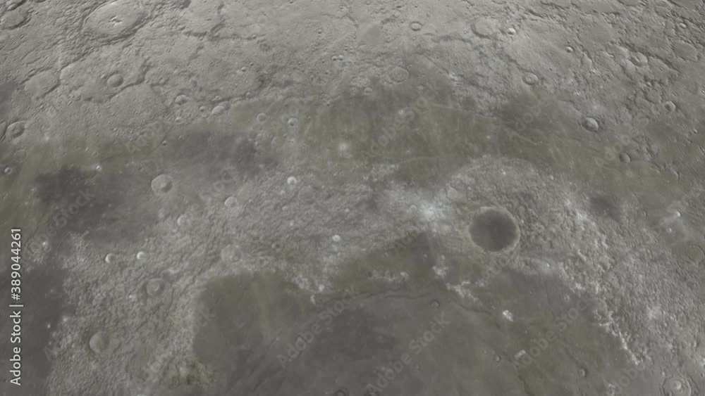 The moon is clearly visible in the clear black night sky. Details of ...