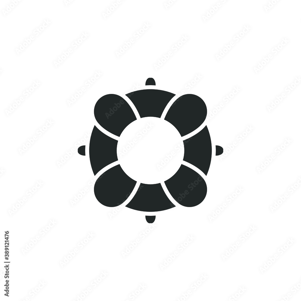 Business Concepts Contingency planning glyph icon. lifebouy logo for ...