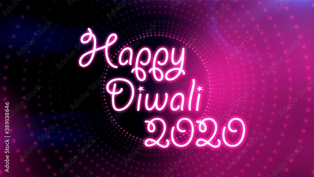 Diwali presentation with 3D Text with glowing light illusion in ...