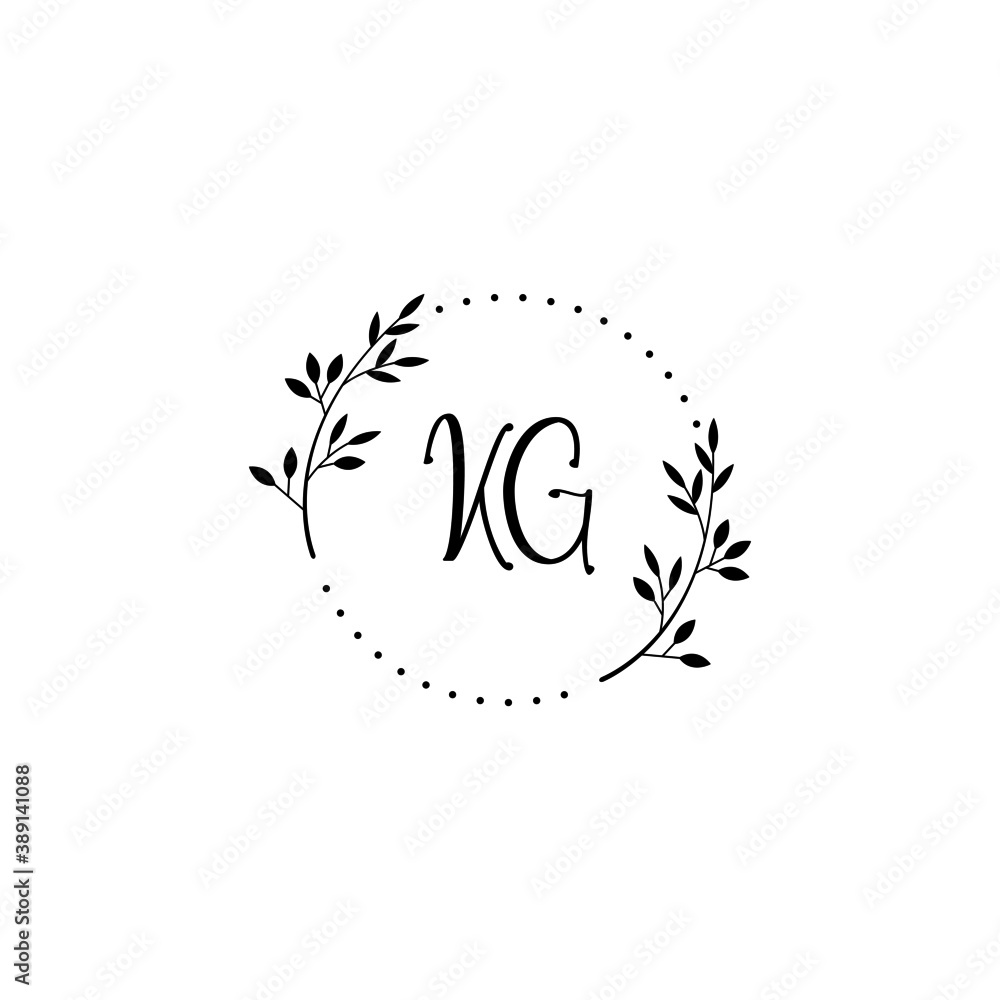 Initial KG Handwriting, Wedding Monogram Logo Design, Modern ...