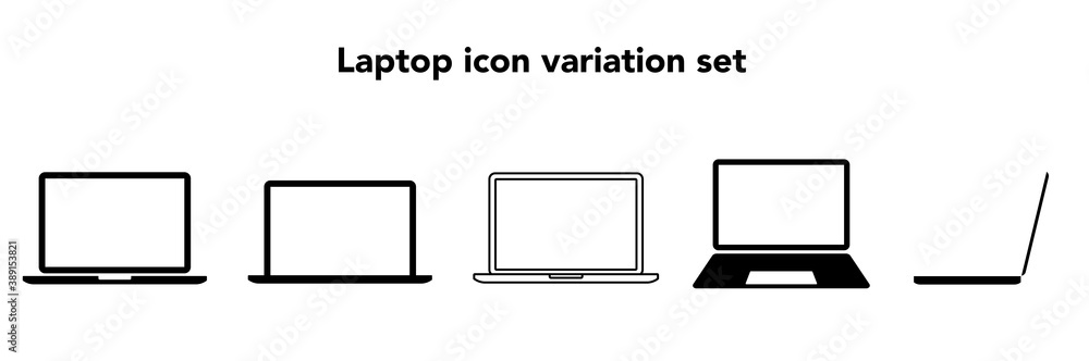 Vetor de ノートパソコン アイコン セット do Stock | Adobe Stock