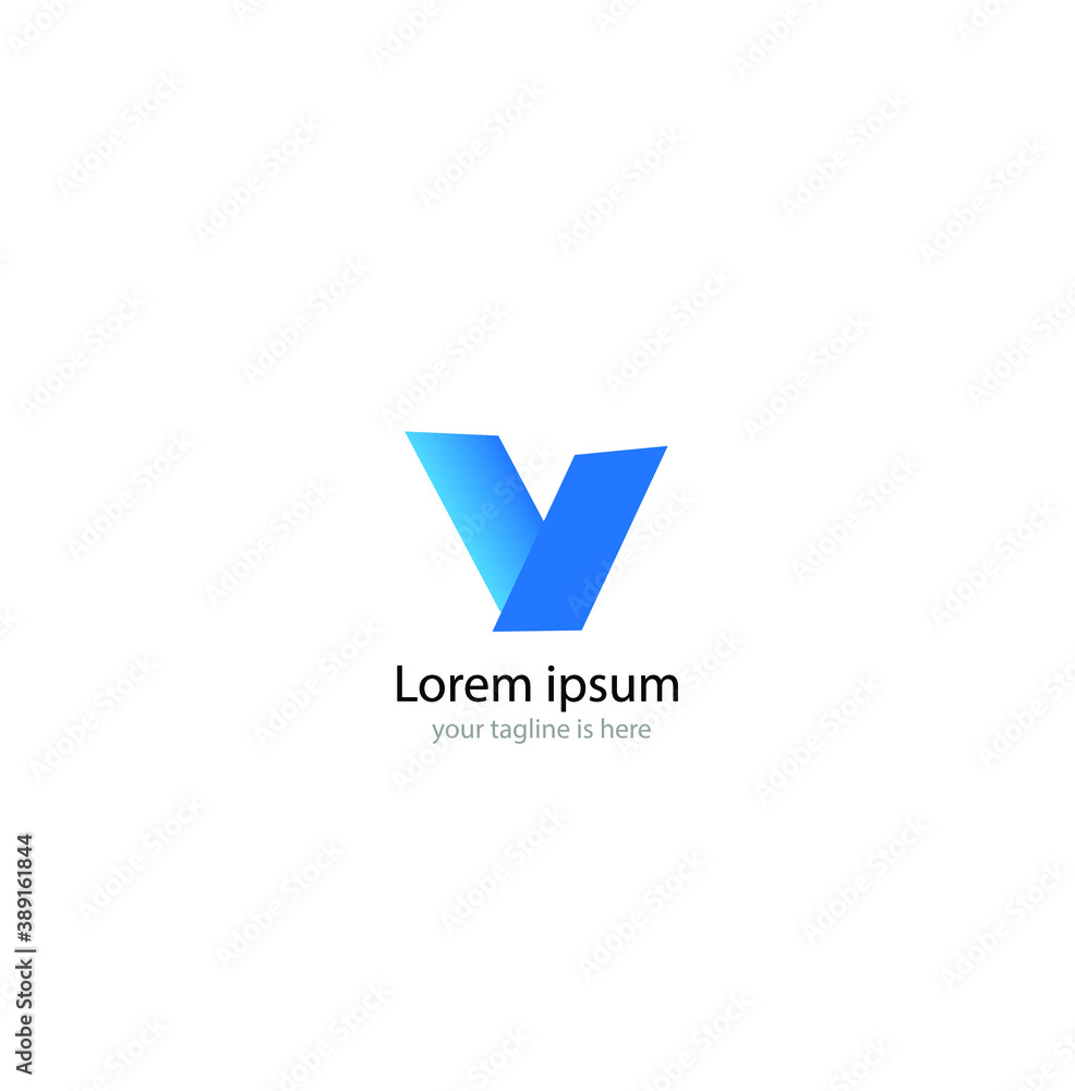 letter v logo concept with white background Stock Vector | Adobe Stock