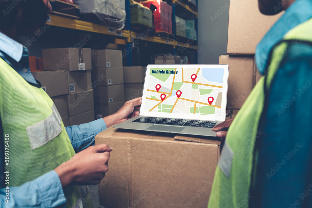 Warehouse management software application in computer for real time ...