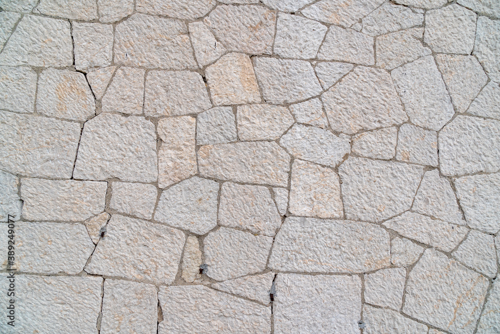 Decorative limestone on facade of the building as a background or ...