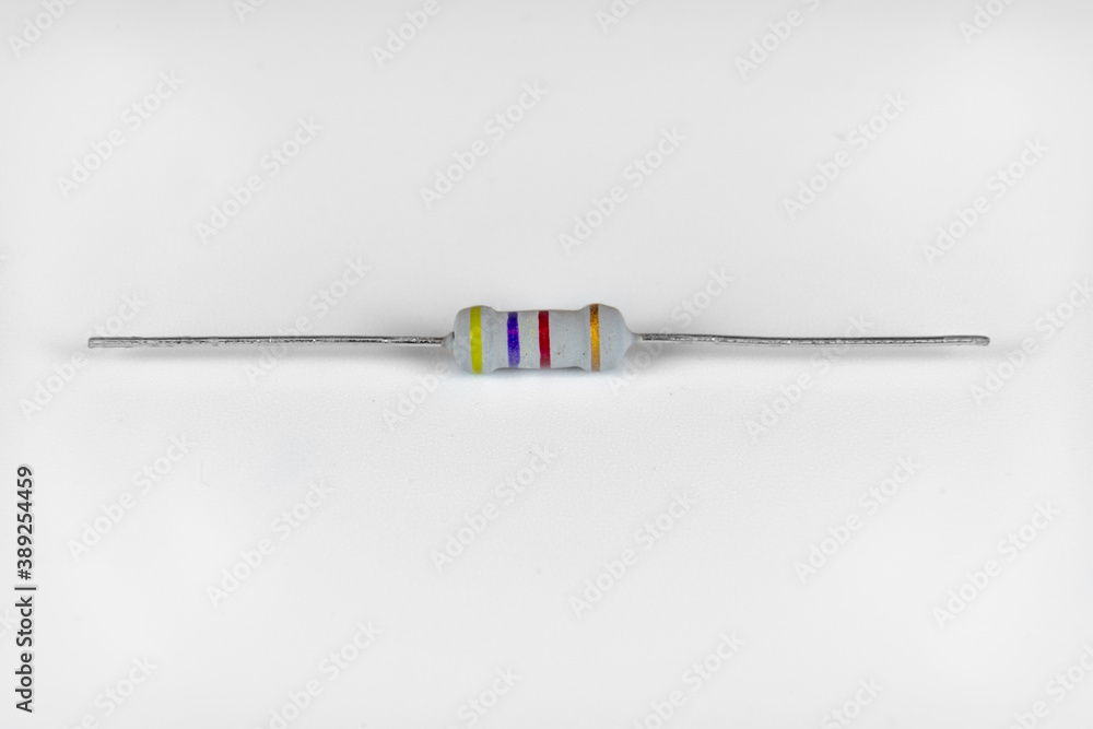 Resistor and diode isolated on white background Stock Photo | Adobe Stock