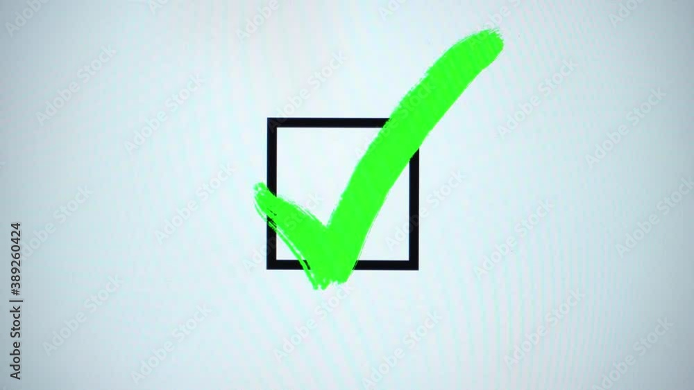 Check mark and check box. Voting Stock Video | Adobe Stock