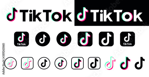 tiktok vector logo, tiktok vector icon, tiktok editorial, Tik Tok app ...