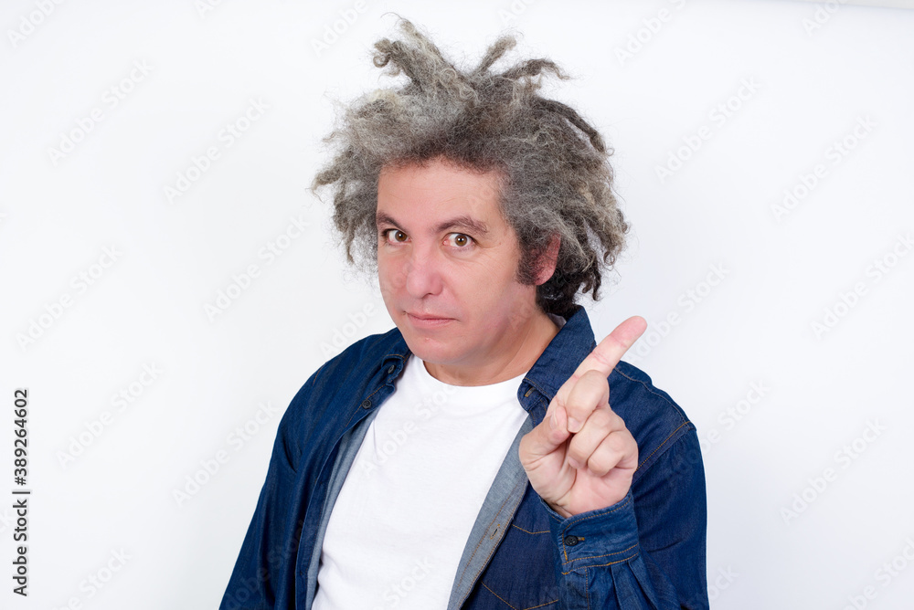 Man gesturing a no sign. Closeup portrait unhappy, serious guy raising ...