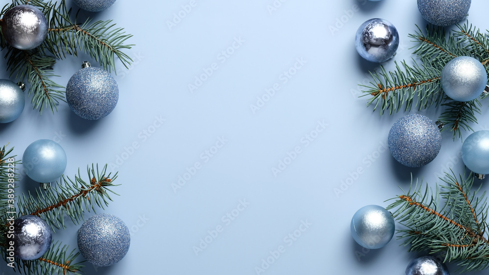 Christmas Card Template Blue