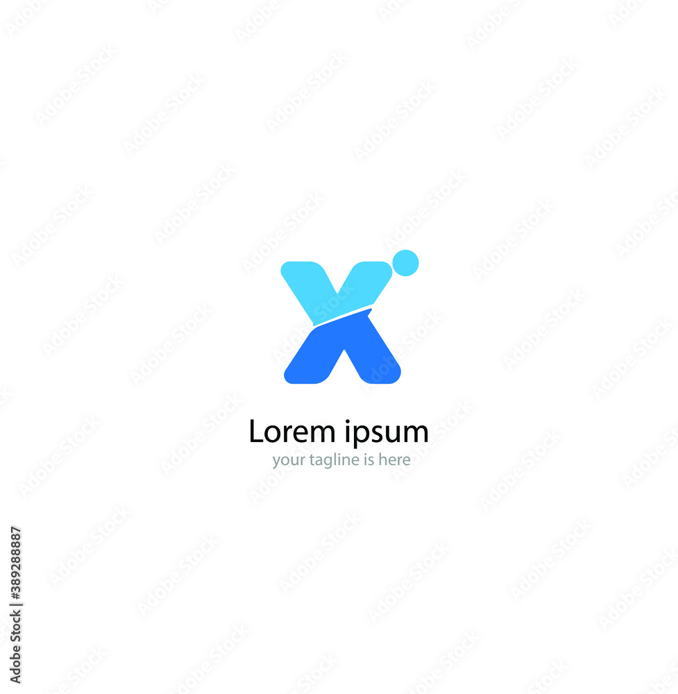 simple elegant logo of letter x with white background Stock Vector ...