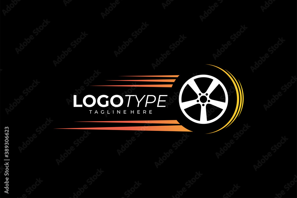 fast tires logo icon vector isolated Stock Vector | Adobe Stock