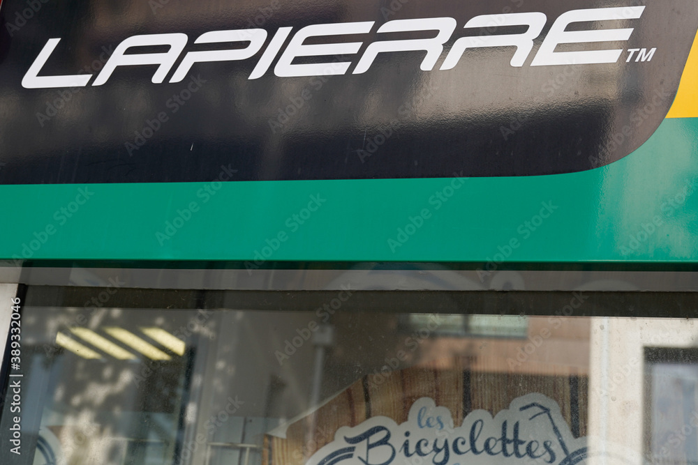lapierre bike shop logo signboard on store panel french brand sign ...