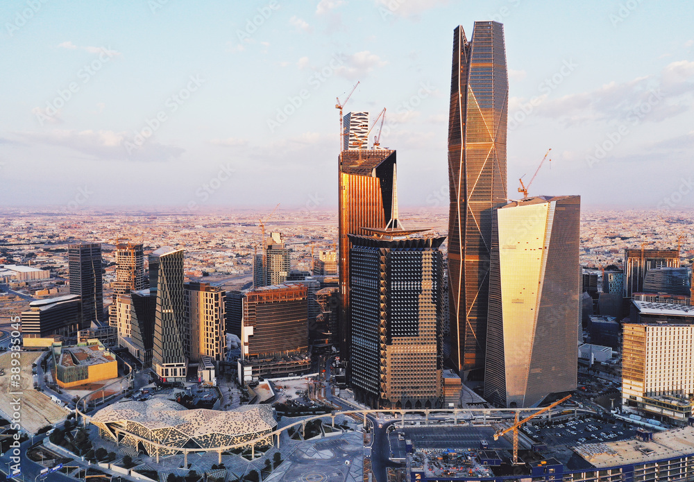 King Abdullah Financial District in Riyadh Saudi Arabia in the morning ...