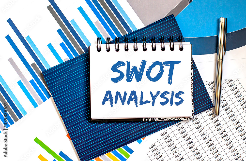 SWOT Analysis - blue text in the office on chart Stock Photo | Adobe Stock