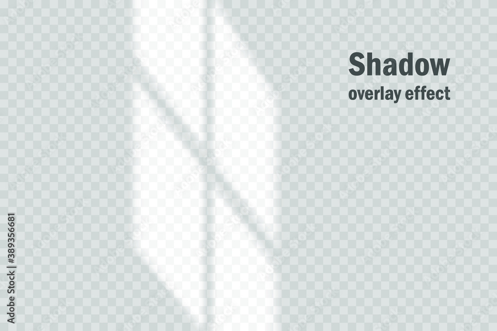 Vector shadow overlay effect. Transparent soft light and shadows from ...