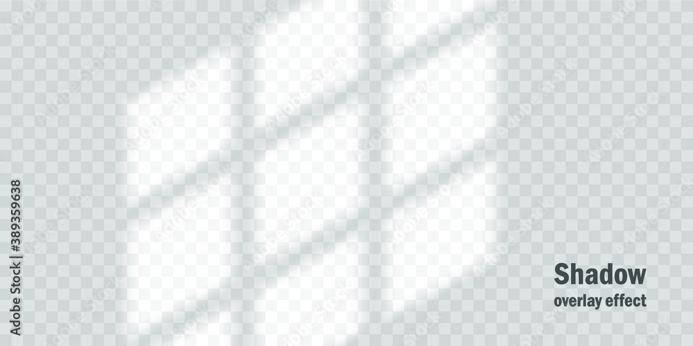 Vector shadow overlay effect. Transparent soft light and shadows from ...
