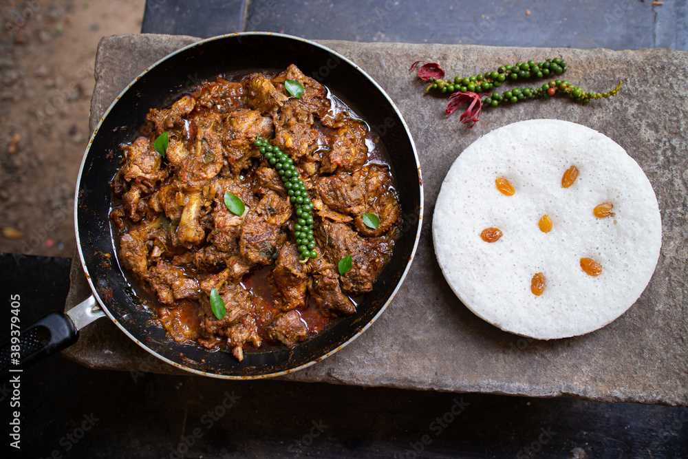 Duck roast Kerala style with Vattayappam steamed Rice cake , homemade ...