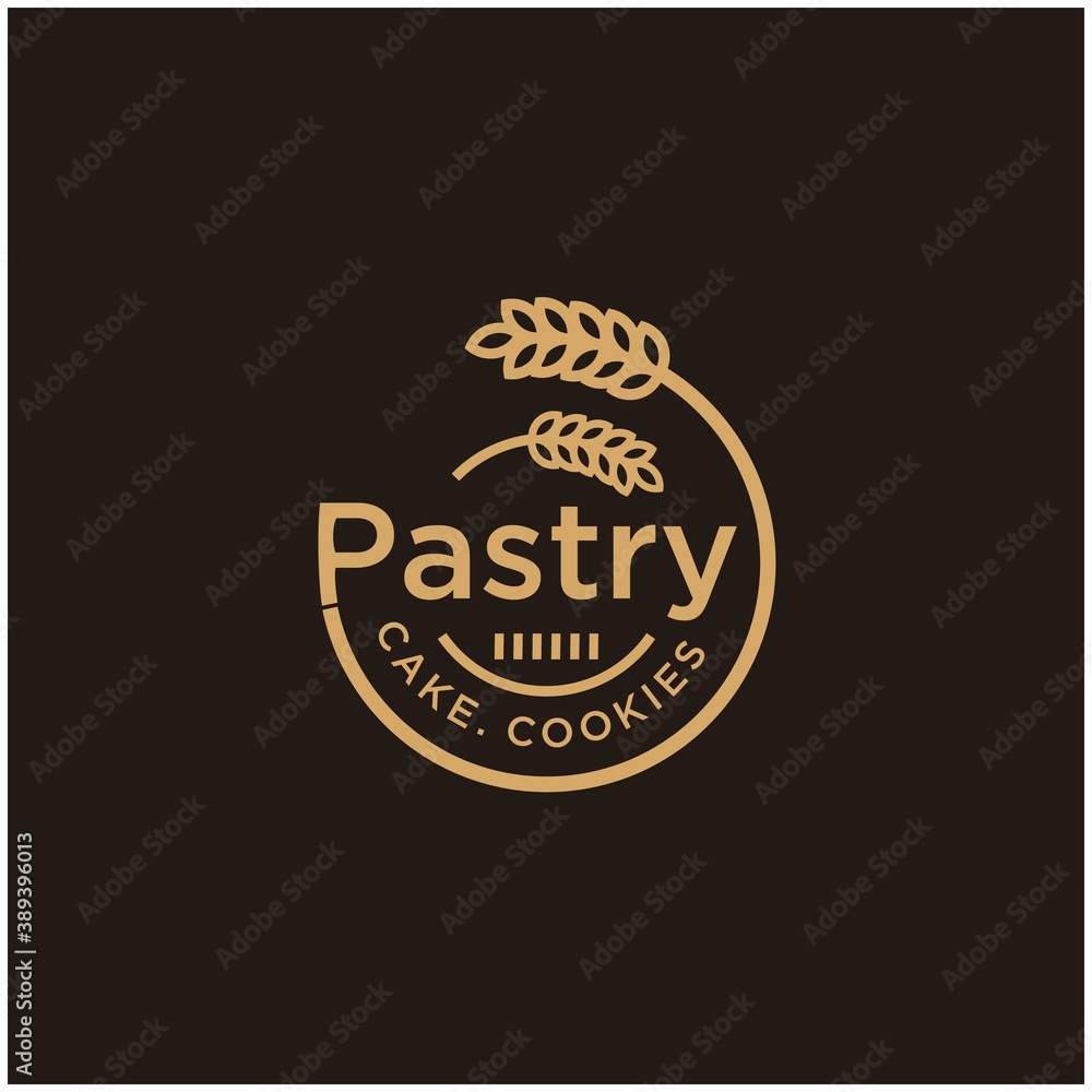Bakery pastry bread minimalist logo design vector inspiration Stock ...