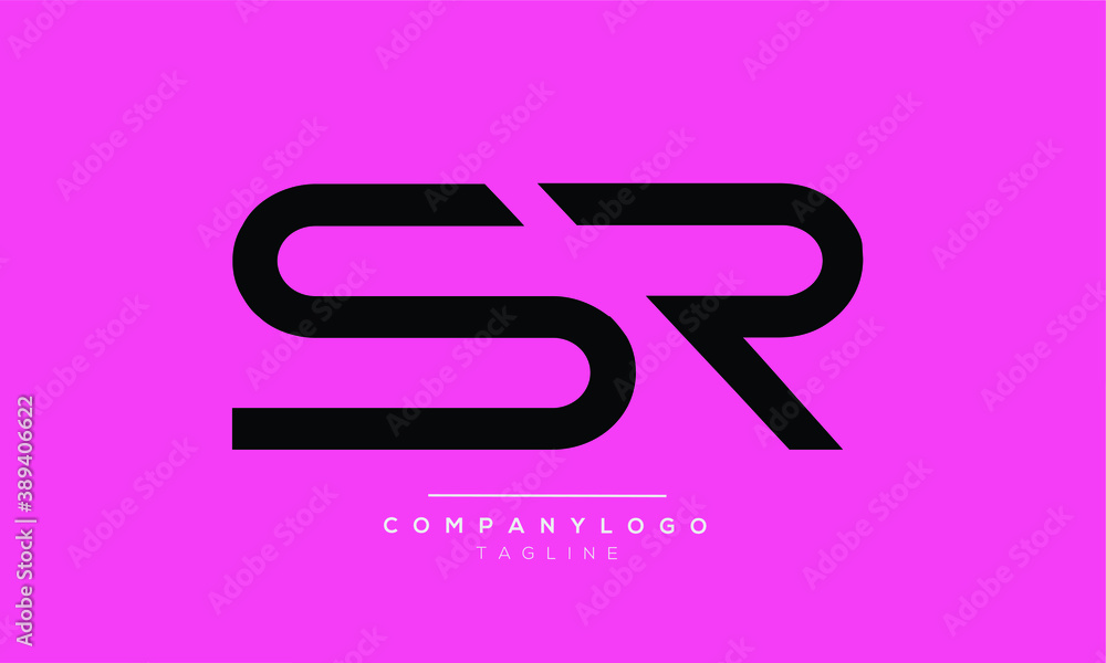 SR initials monogram letter text alphabet logo design Stock Vector ...