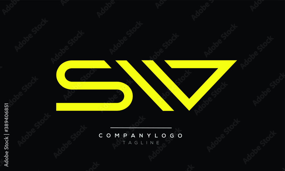 SW initials monogram letter text alphabet logo design Stock Vector ...