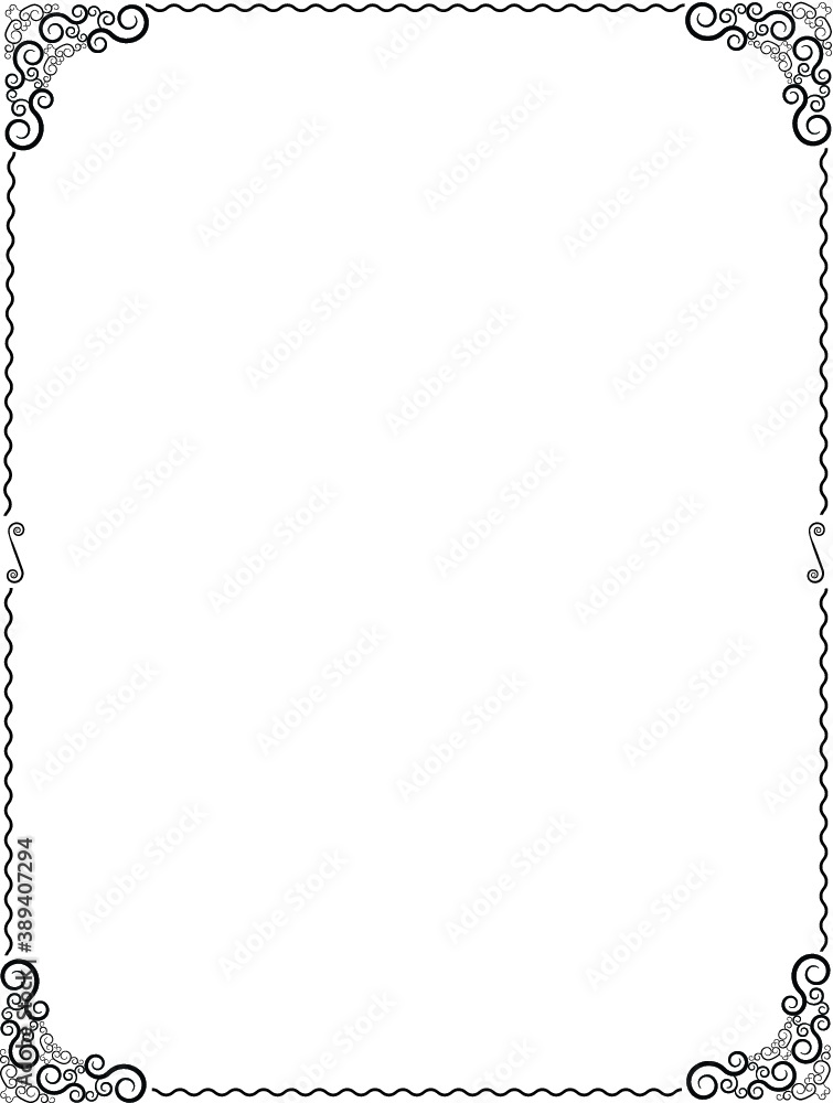 Vector Vintage Grunge Black and White Distress Border Frame for your ...