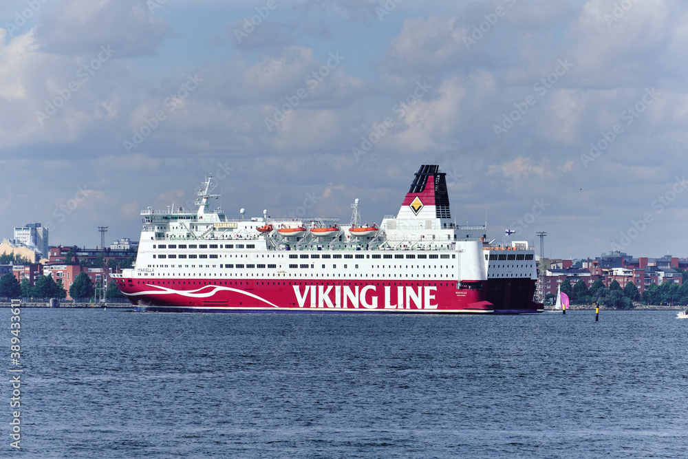 Helsinki, Finland - August 15, 2020: The cruise ferry MS Mariella is ...