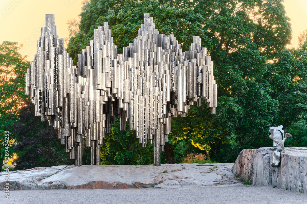 Helsinki, Finland - August 8, 2020: Sibelius Monument. Artist Eila ...