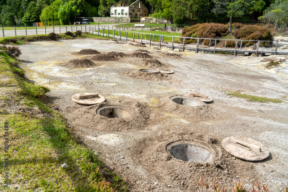 Portugal, Azores, island of Sao Miguel, Cooking of Cozido Das Furnas ...