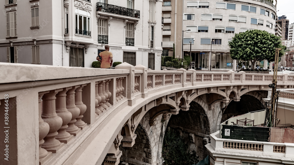 Curved bridge in Monaco Stock Photo | Adobe Stock
