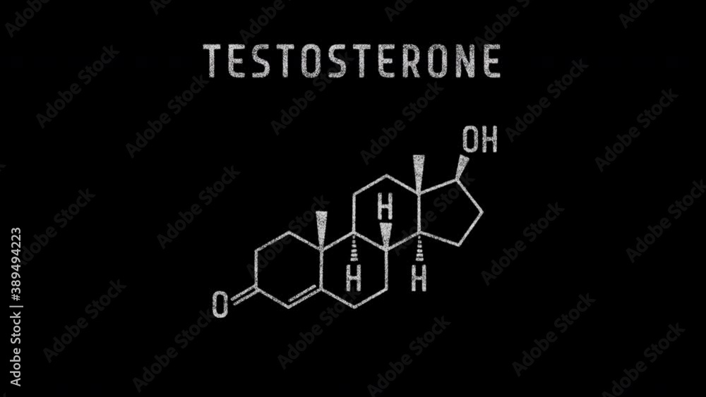 Testosterone Molecular Structure Symbol Sketch or Drawing Animation ...