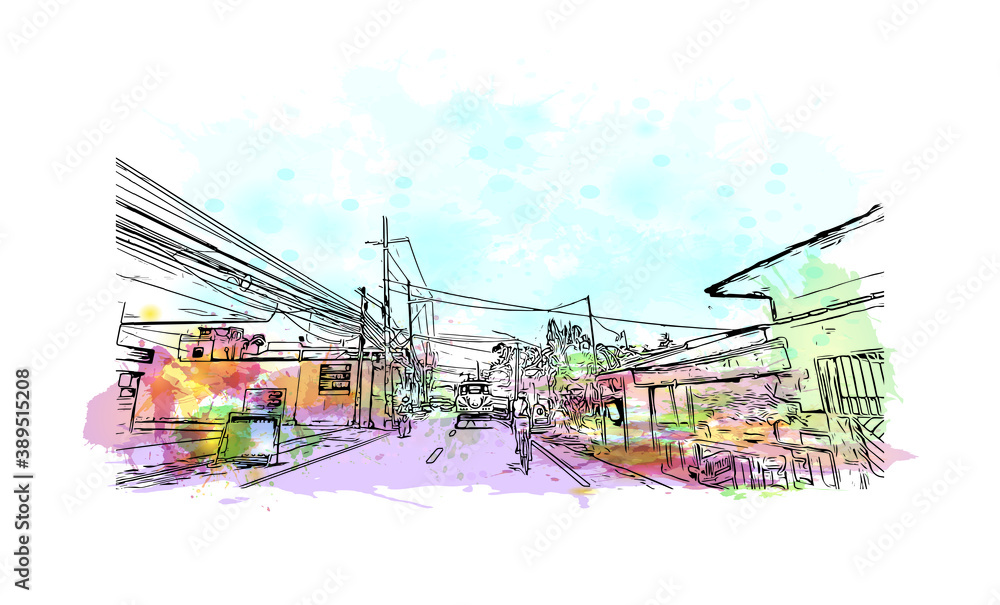 Building view with landmark of Cavite is a province in the Philippines ...