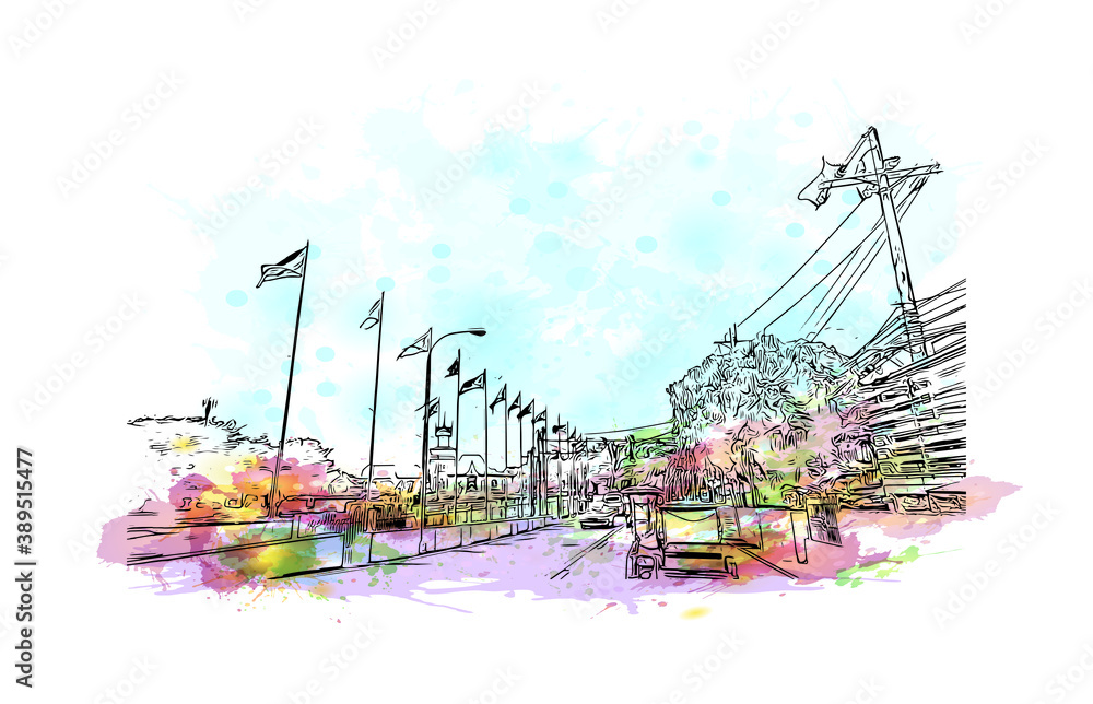 Obraz Building view with landmark of Cavite is a province in the ...