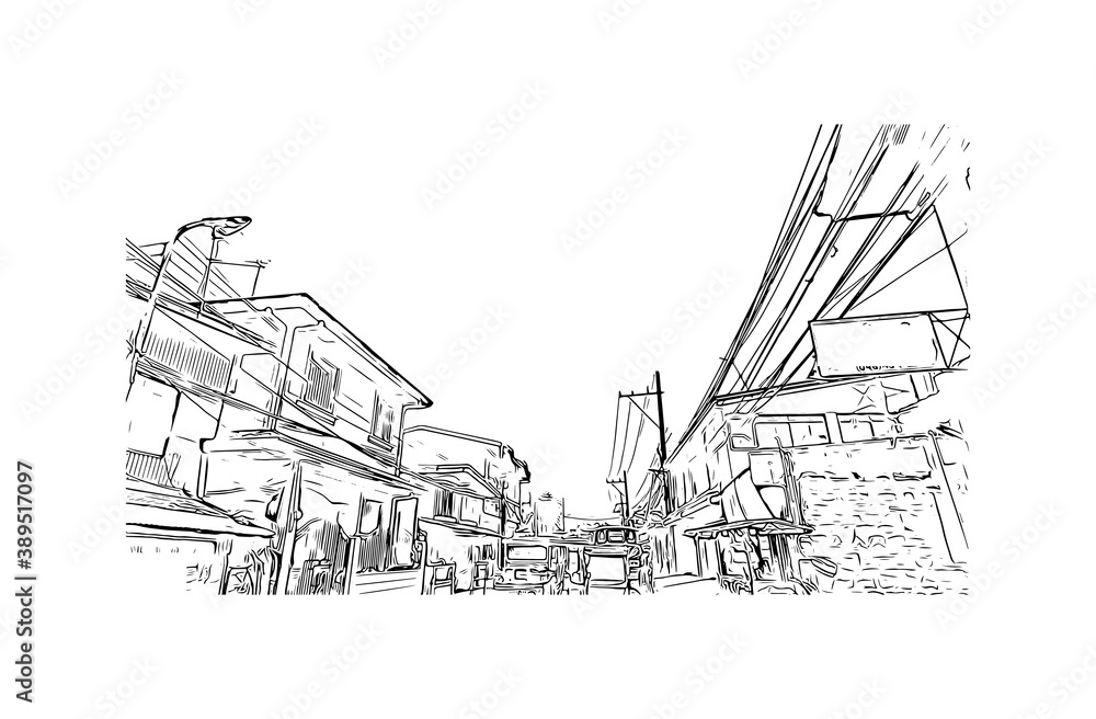 Building view with landmark of Cavite is a province in the Philippines ...