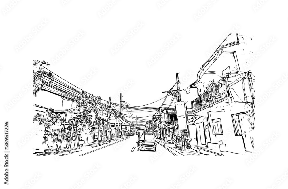 Building view with landmark of Cavite is a province in the Philippines ...