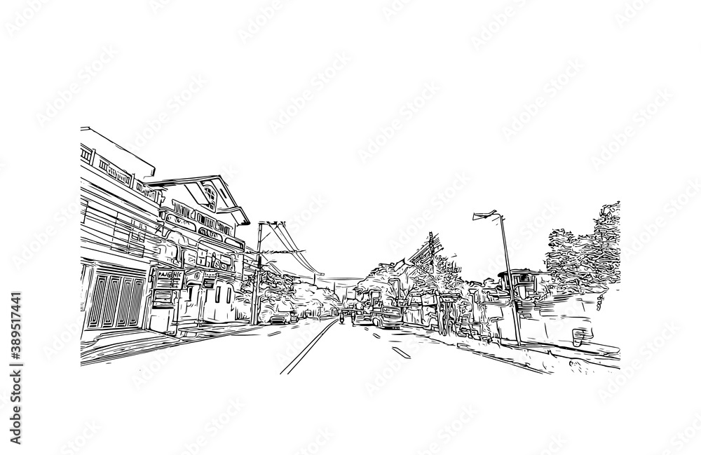 Building view with landmark of Cavite is a province in the Philippines ...