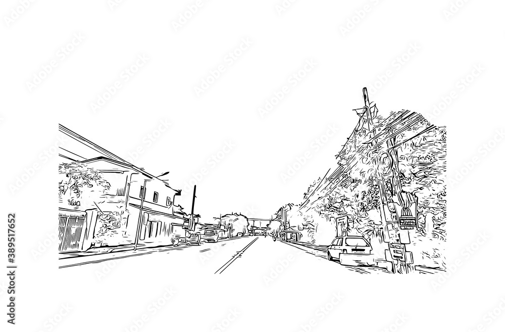 Building view with landmark of Cavite is a province in the Philippines ...