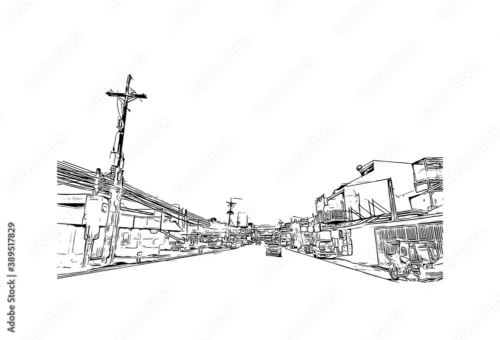 Building view with landmark of Cavite is a province in the Philippines ...