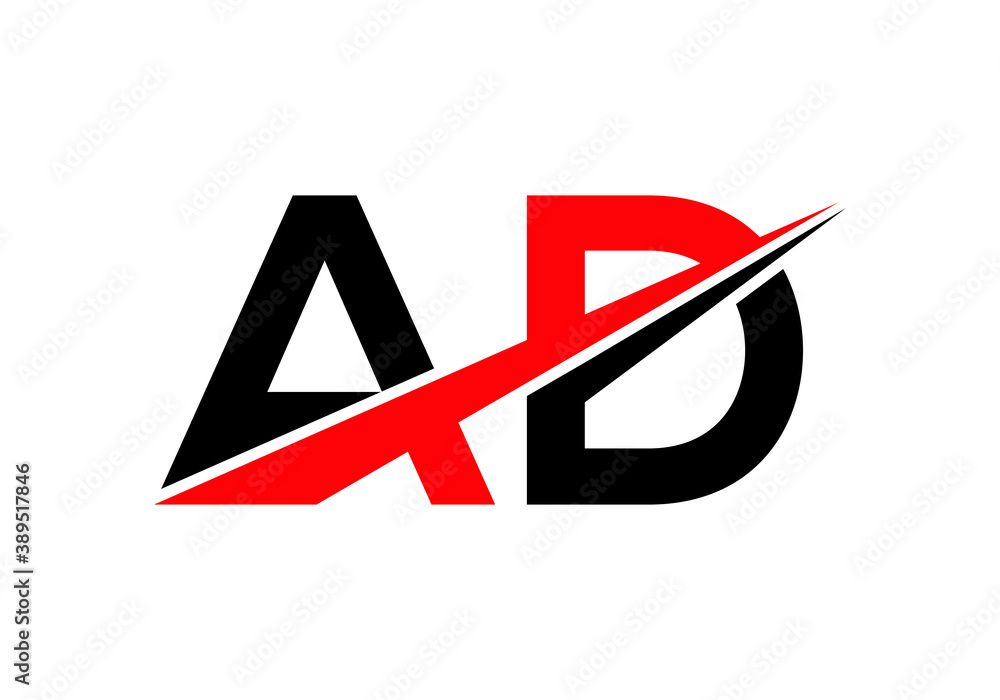 Letter A D Logo Design Vector Template. AD Letter Logo Design Stock ...