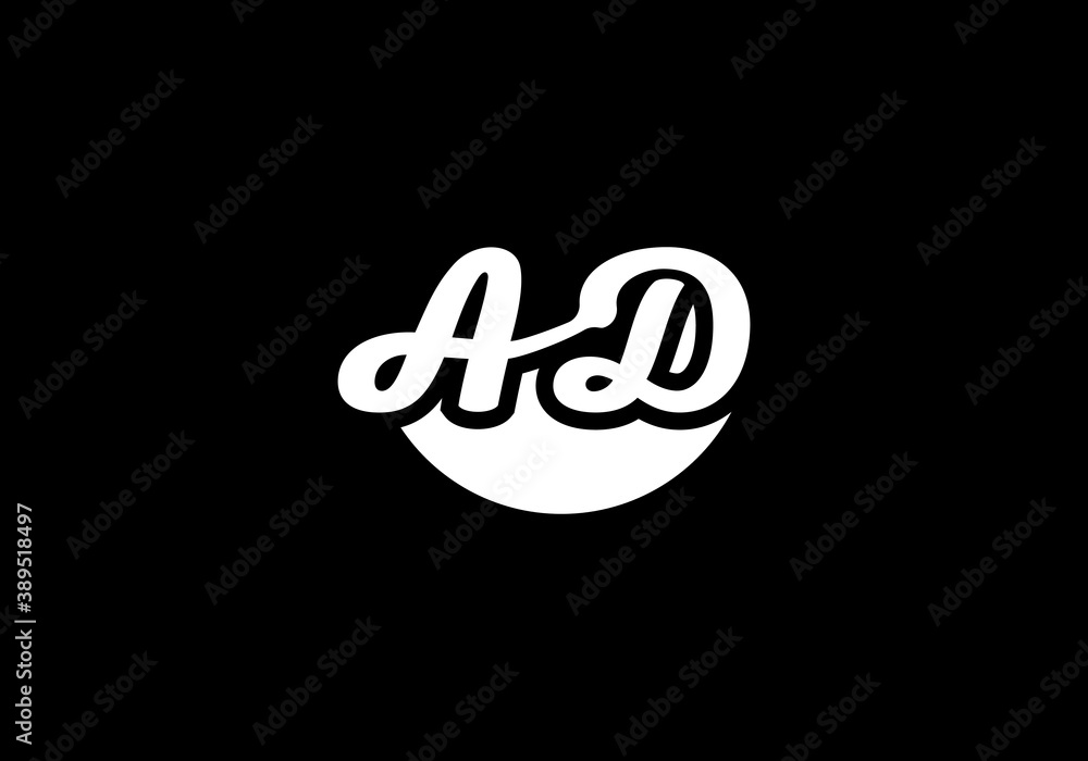 Letter A D Logo Design Vector Template. AD Letter Logo Design Stock ...