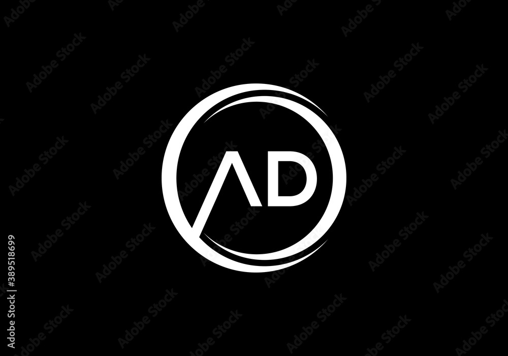Letter A D Logo Design Vector Template. AD Letter Logo Design Stock ...