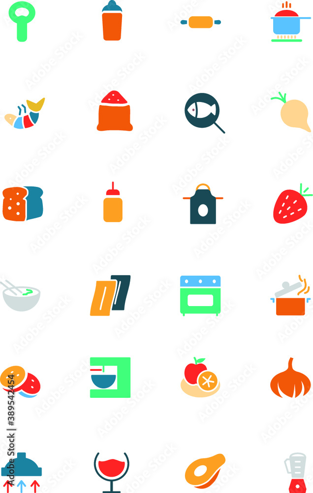 Food Vector Icons Stock Vector | Adobe Stock