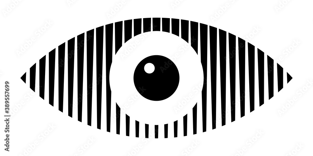 Eye icon, human eye symbol, isolated on white background. Logo template ...