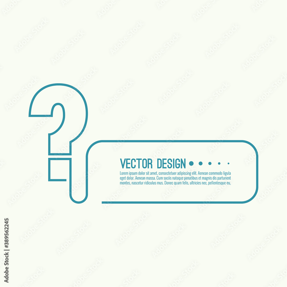 Question mark icon. Help symbol. FAQ sign on white background. vector ...