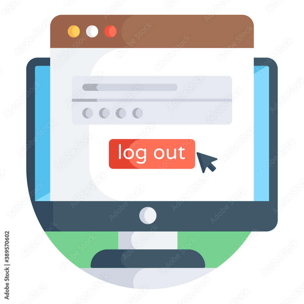 Logout Stock Vector | Adobe Stock