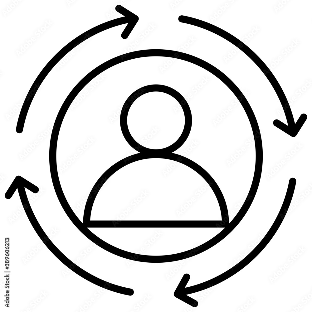 User centered campaign, personalization colored line icon Stock Vector ...