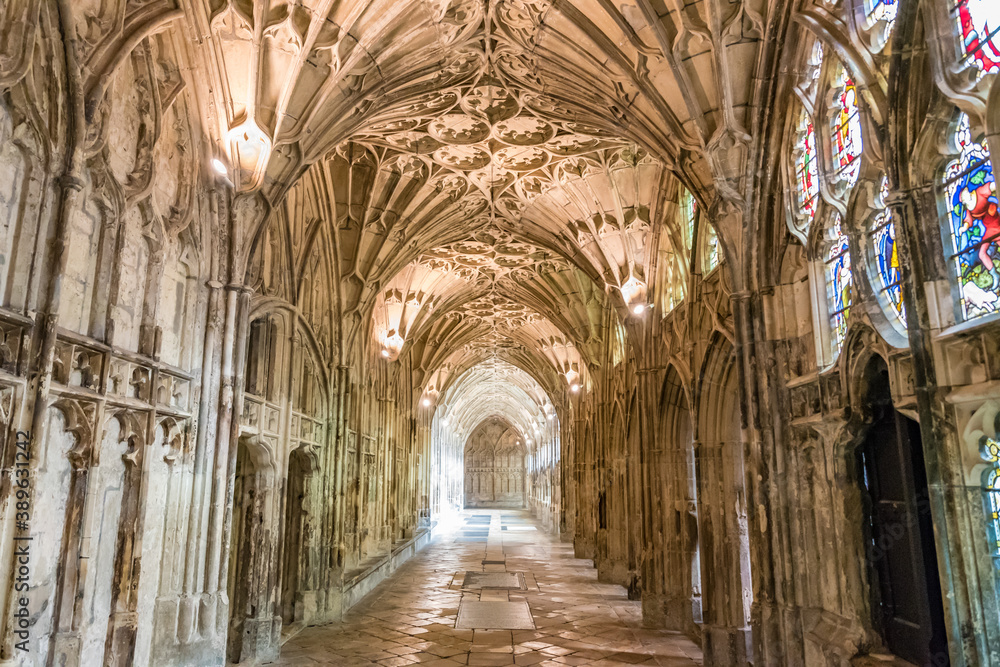 The Cloisters in Gloucester Cathedral, they are the most elegant of its ...